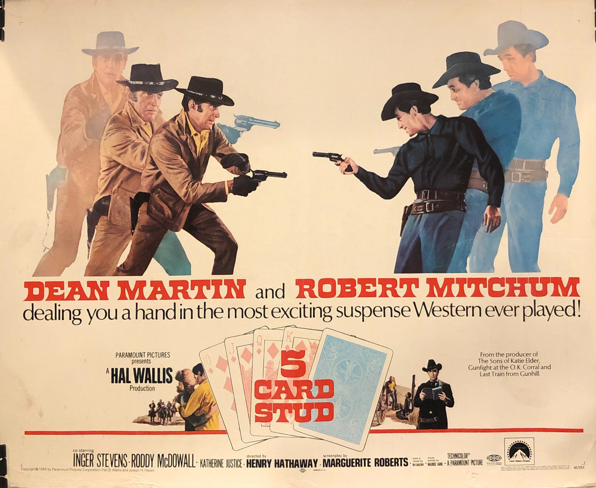 5 Card Stud movie poster 1968 at Movie Art Sales Gallery – Dominique Cohen